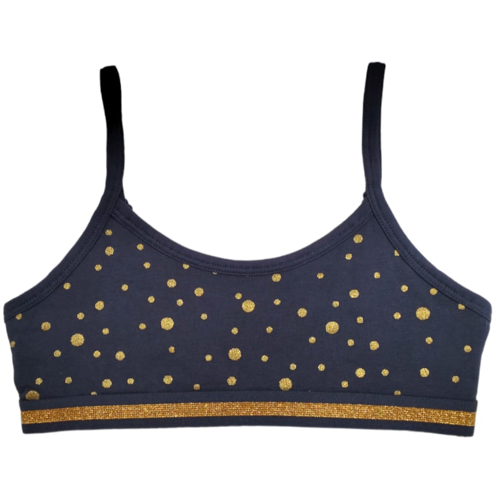 Blue Kids Golden Spots Organic Cotton Bralette #12682 A – MamasLittle