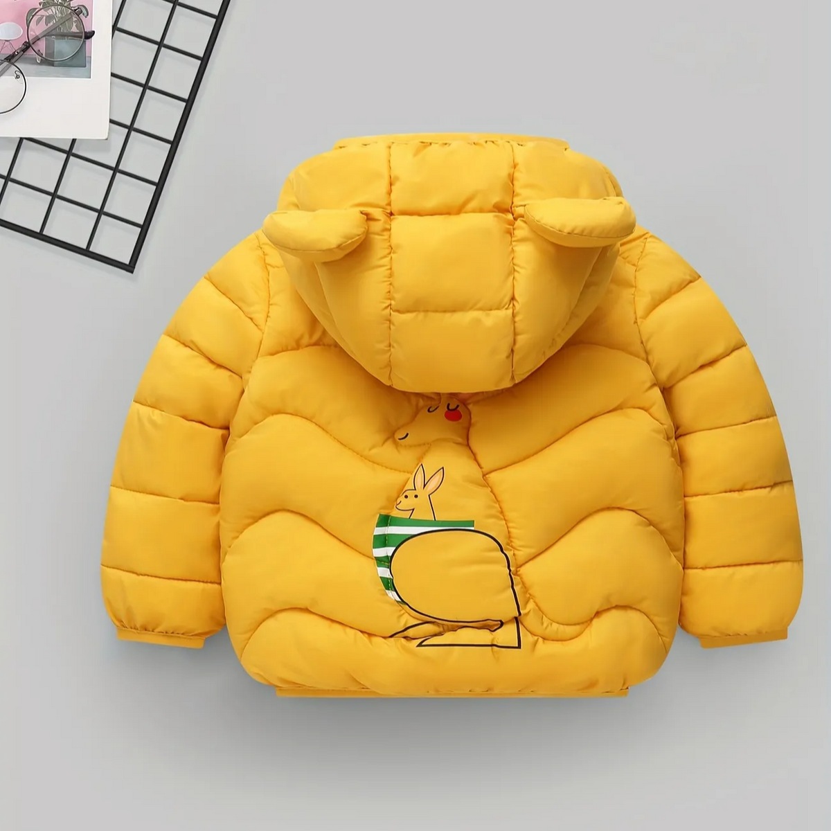 Kangaroo Yellow Hooded Puffer Jacket 13312 – MamasLittle