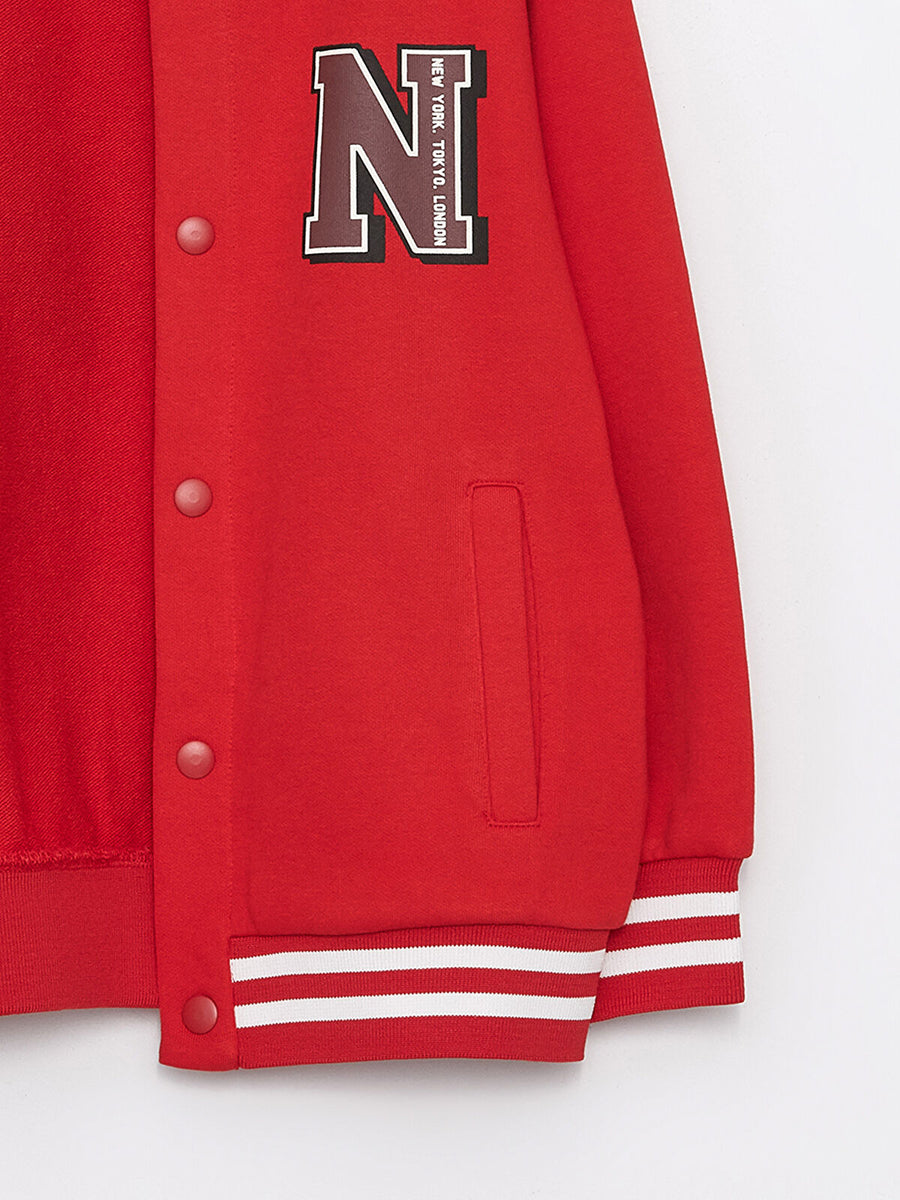 LCW Thick Tiger Red Baseball Jacket with White Sleeves 13428 – MamasLittle
