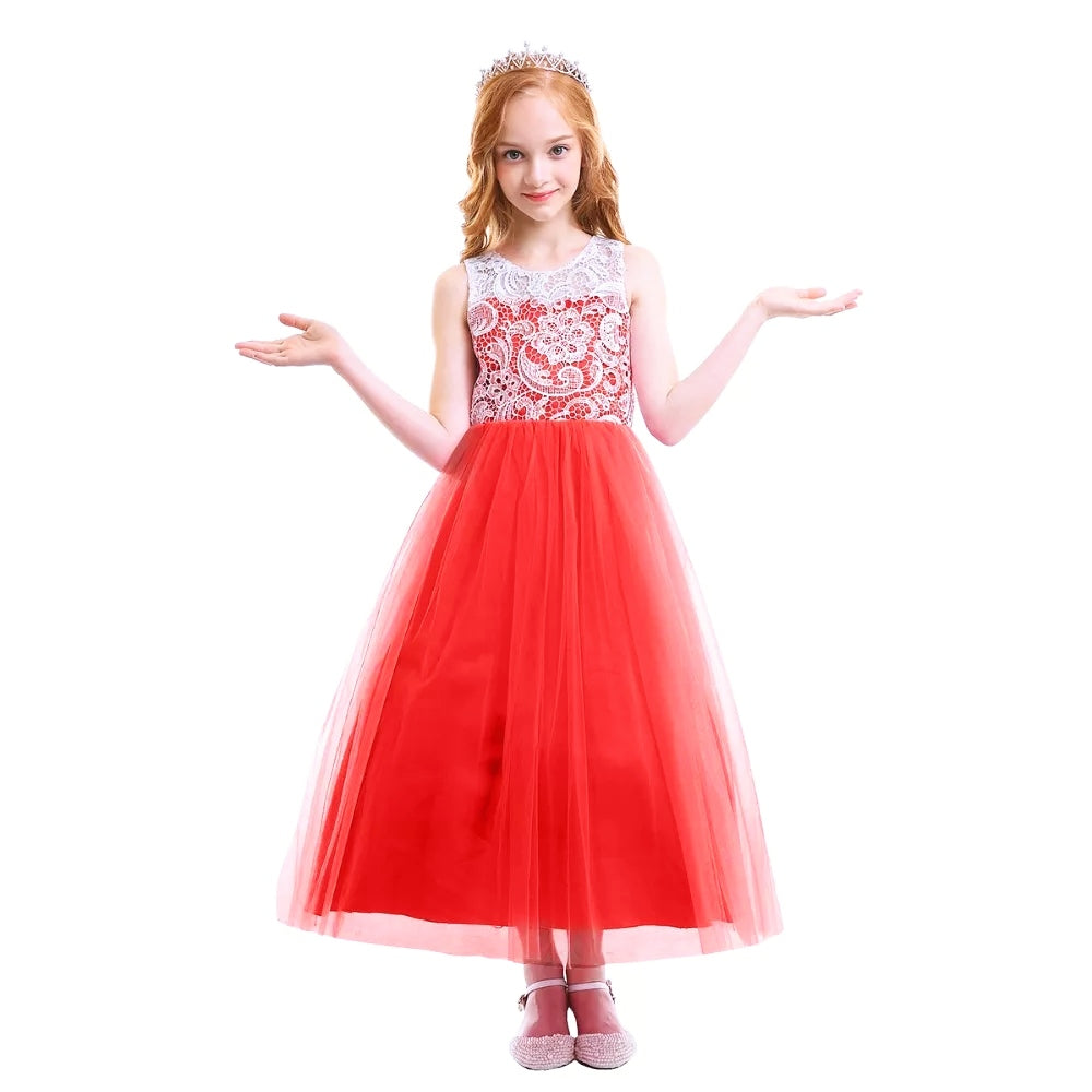 Red Long Fancy Function Gown Dress 9347 – MamasLittle